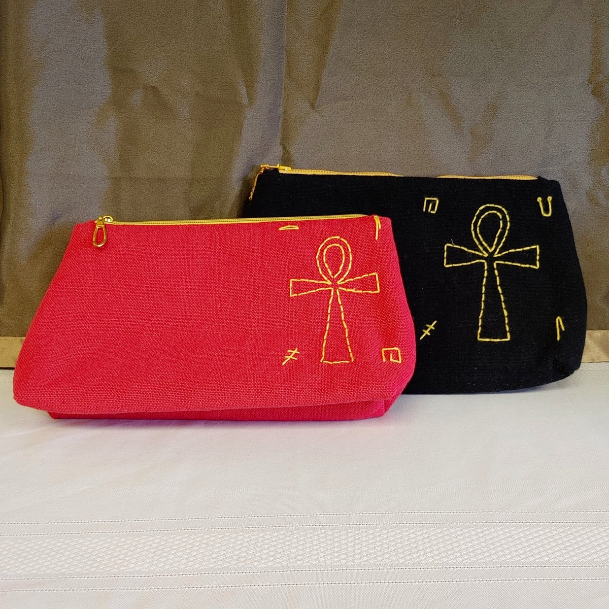 Ankh Toiletry Bags - Egyptian Key of Life Pouches for Travel ...