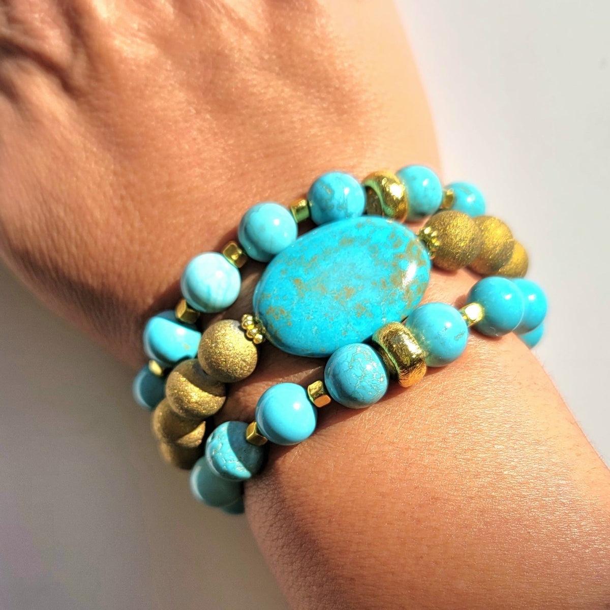 Rustic Turquoise Stack- Set of 3 - MINU Jewels